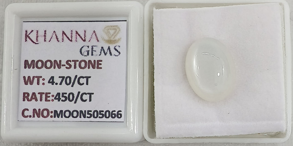 4.70/CT Moon Stone with Govt. Lab Certificate | Khanna Gems