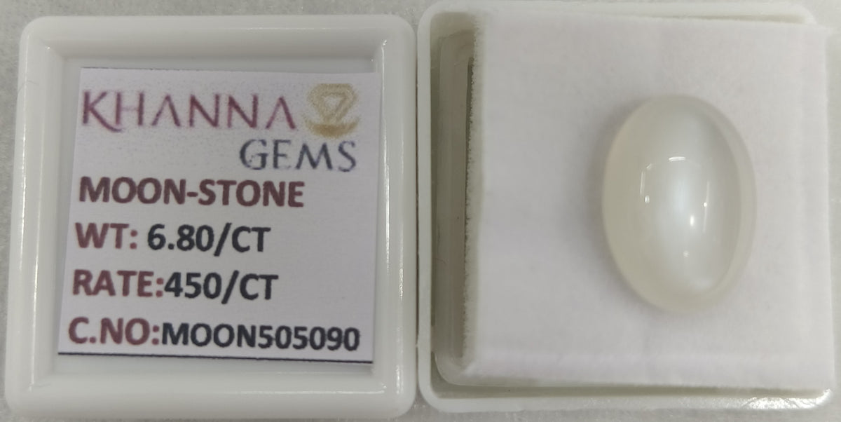 6.80/CT Moon Stone with Govt. Lab Certificate | Khanna Gems