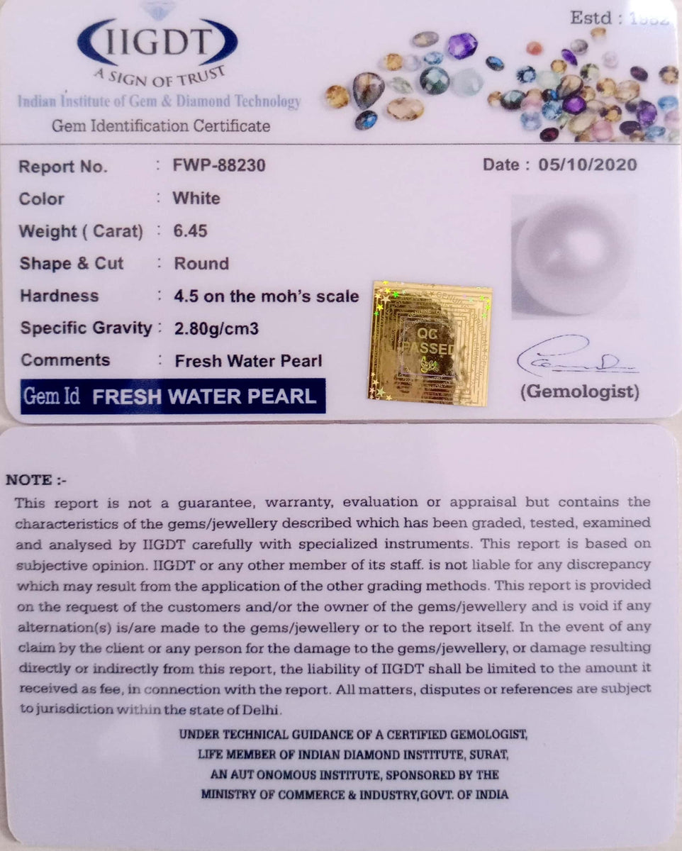 7.15 Ratti Fresh Water Pearl (277) | Khanna Gems