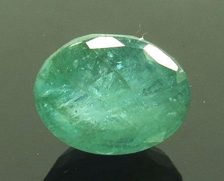 4.81/CT Natural Panna Stone with Govt. Lab Certified-(6771) | Khanna Gems